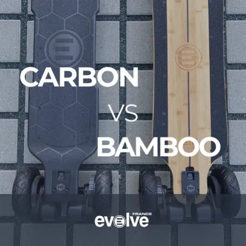 Elektrisches Skateboard-Deck: Carbon vs. Bambus Evolve